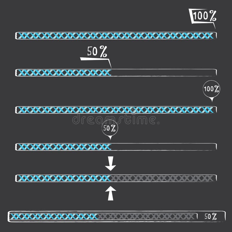 Preloaders and Progress Loading Bars. Stock Vector - Illustration of ...