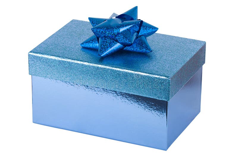 Elegant blue present stock image. Image of gift, anniversary - 3747443
