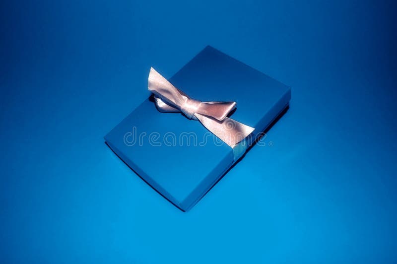Blue Present stock photo. Image of ribbon, anniversary - 2076416