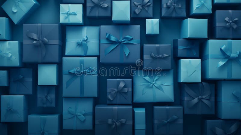 Blue Present Paper Texture Background AI Generated Stock Illustration ...