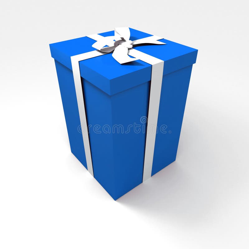 Blue Gift Box stock illustration. Illustration of package - 880153