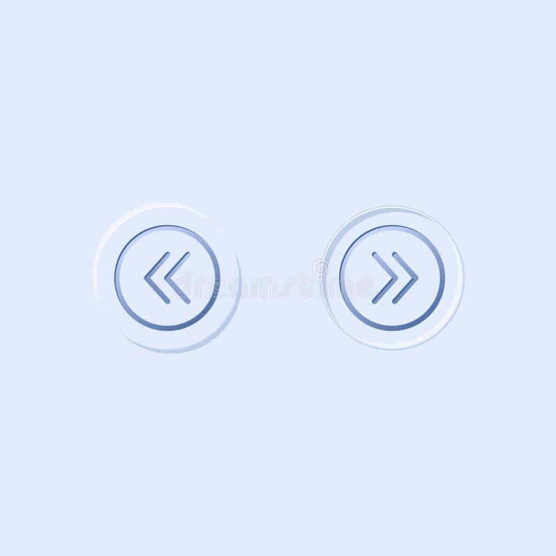 Previous, Next Arrows Buttons Set Stock Illustration - Illustration of ...