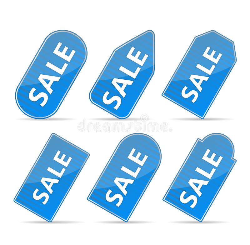 Blue Price Tags stock illustration. Illustration of discount - 28239234