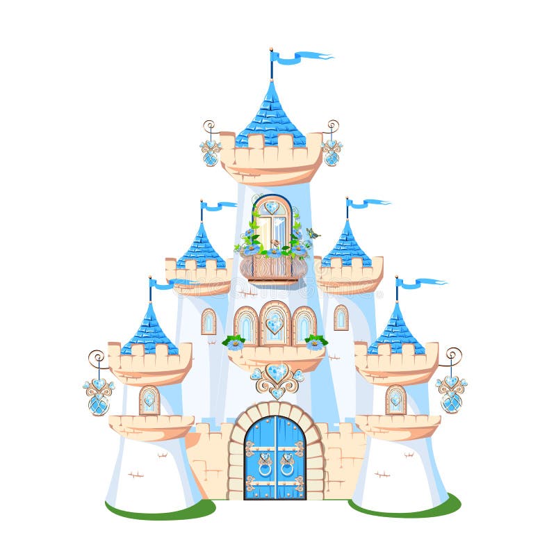Fairytale Castle of Beautiful Princess Stock Vector - Illustration of ...