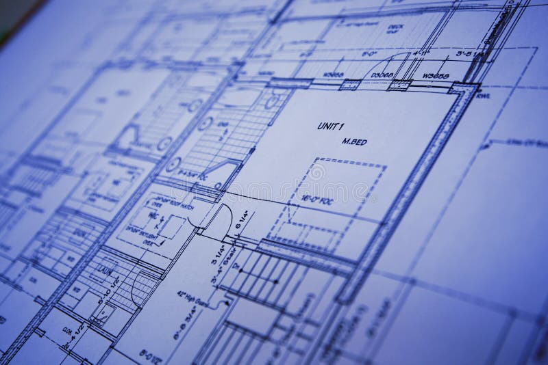 Blue Print stock image. Image of layout, plan, draft, architect - 8821299