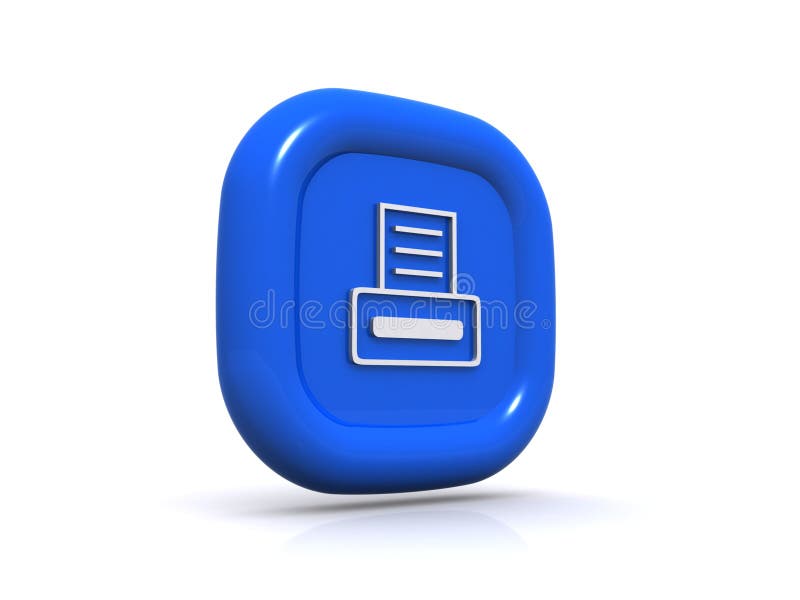 Blue print button stock illustration. Illustration of printing - 28463908