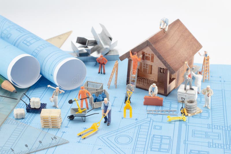 The Blue Print House Plan. Design Architecture Home Stock Image - Image ...