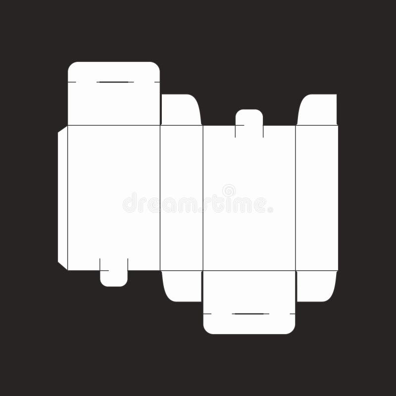 Blue Print Packaging Vector Isolated on Black Background. Stock Vector ...