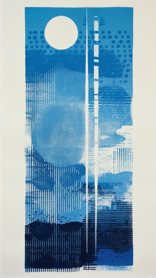 Abstract Expressionist Drips: Reflection of Blue, 2006 Stock ...