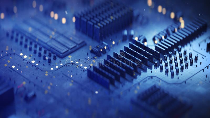 Blue Printed Circuit Board Stock Illustrations – 3,926 Blue Printed ...