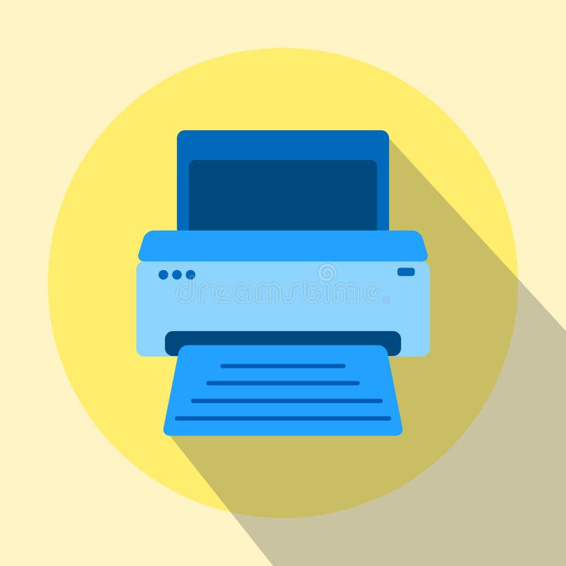 Blue 3D Printer Setting Icon Isolated on White Background. 3d Printing ...