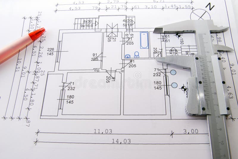 Blue prints stock photo. Image of symbols, structure, builder - 4618664