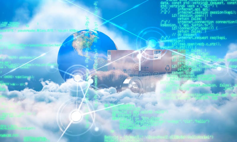 Composite Image of Blue Programme Stock Illustration - Illustration of ...