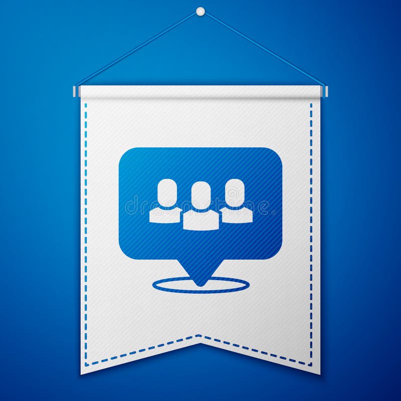 Blue Project Team Base Icon Isolated on Blue Background. Business ...