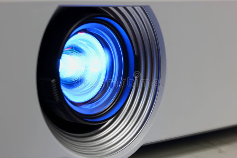 Blue projector stock image. Image of teach, digital, modern - 55818021