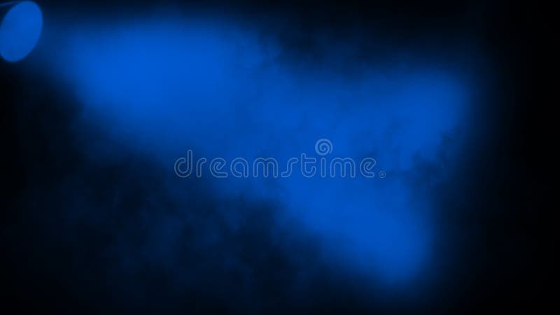 Blue Projector. Spotlight Stage with Smoke on Black Background. Design ...