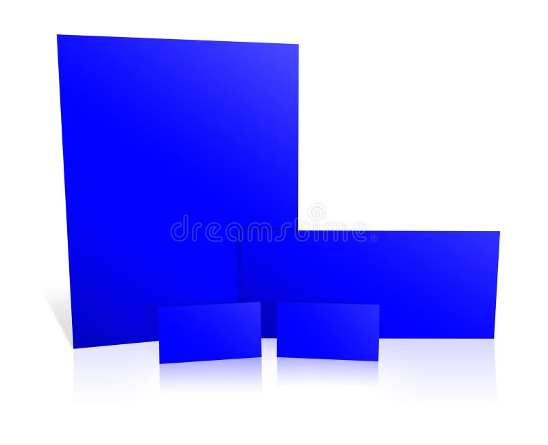 Blue Promotional Paper Blank Template for Presentation Layouts and ...