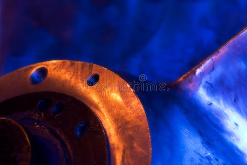 Blue propeller stock photo. Image of boat, blue, metal - 272520