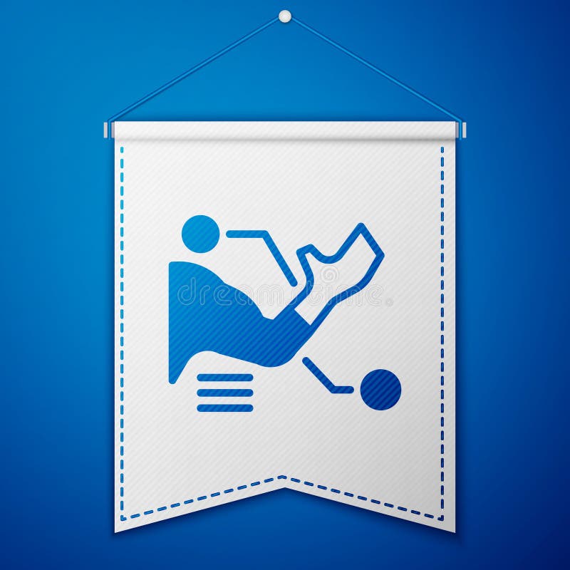 Blue Prosthesis Hand Icon Isolated on Blue Background. Futuristic ...