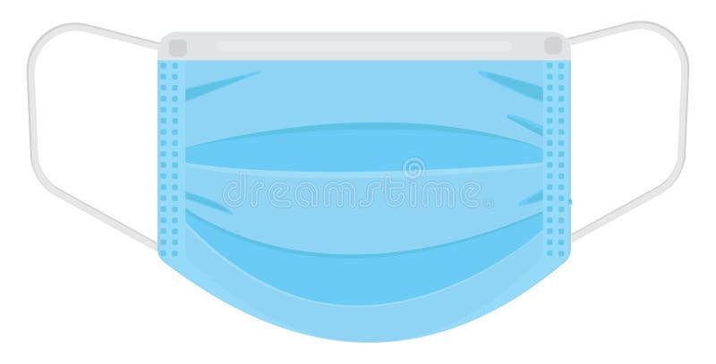 Blue Mask Drawing, Illustration, Vector Stock Vector - Illustration of ...