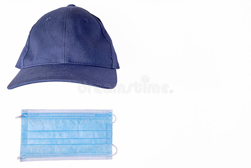 Blue Protective Mask Isolated on White Background Stock Photo - Image ...