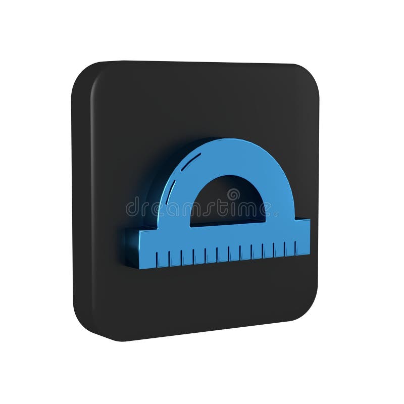 Blue Protractor Grid for Measuring Degrees Icon Isolated on Transparent ...