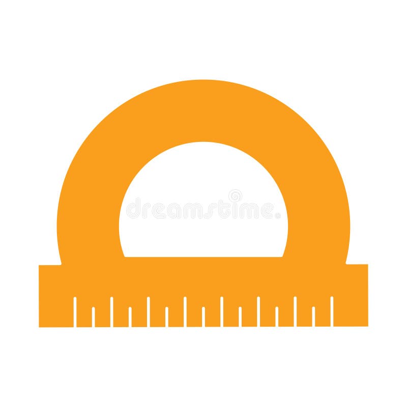 Blue Protractor Outline. Vector Stock Vector - Illustration of icon ...