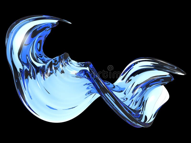 Blue Pure Water Liquid Splash Stock Illustration - Illustration of ...