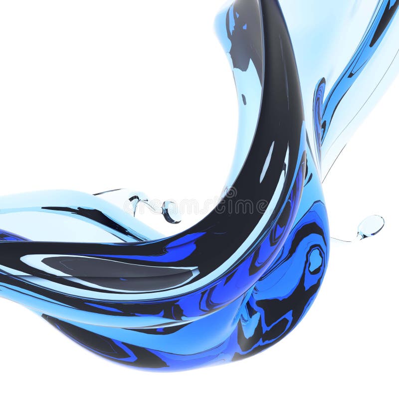 Blue Pure Water Liquid Splash Stock Illustration - Illustration of ...