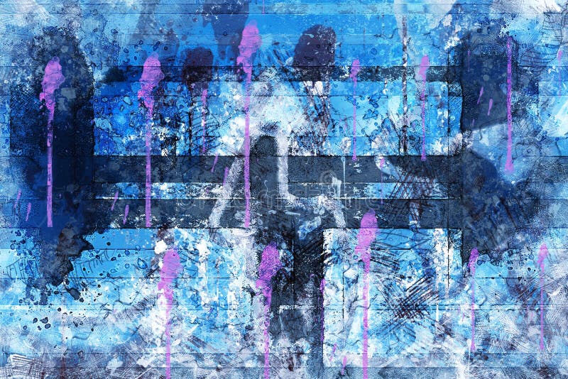 Blue, Purple, Art, Violet stock image. Image of collage - 128256991