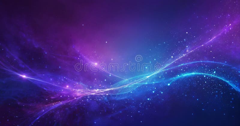 Blue Purple Background with Digital Particles Dots Light Effect. Stream ...