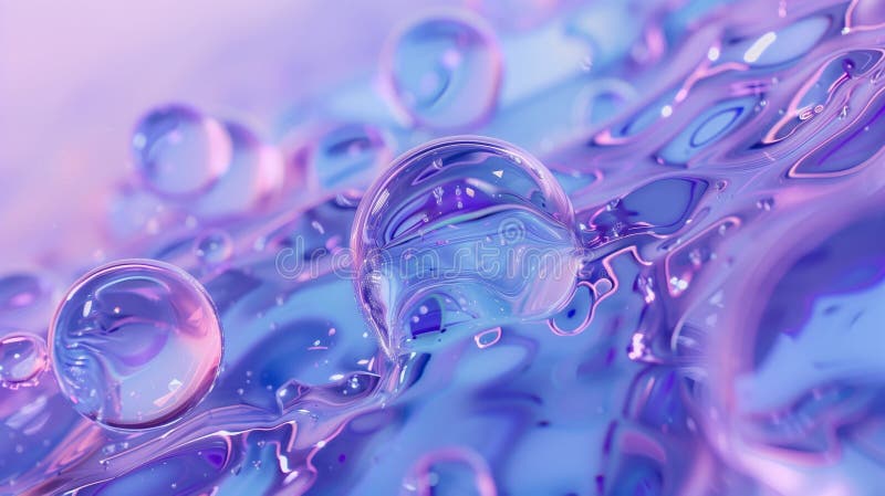 A Blue and Purple Bubble Liquid on Blue Background. Stock Illustration ...