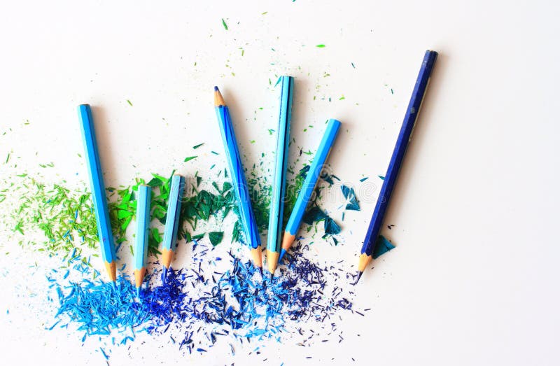 Blue And Purple Color Pencils Stock Photo - Image of creative, draw ...