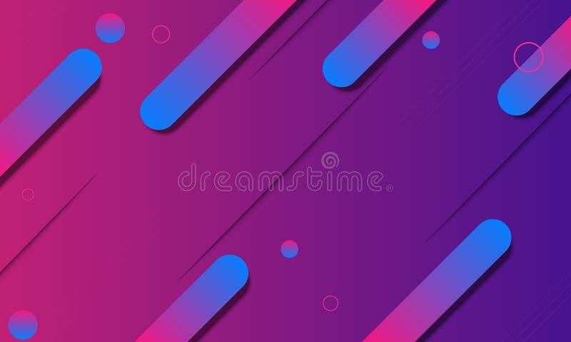 Blue and Purple Fluid Flow Gradient with Geometric Line Stock Vector ...