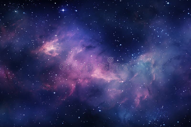 Blue and Purple Galaxy Background Created with Generative AI Technology ...