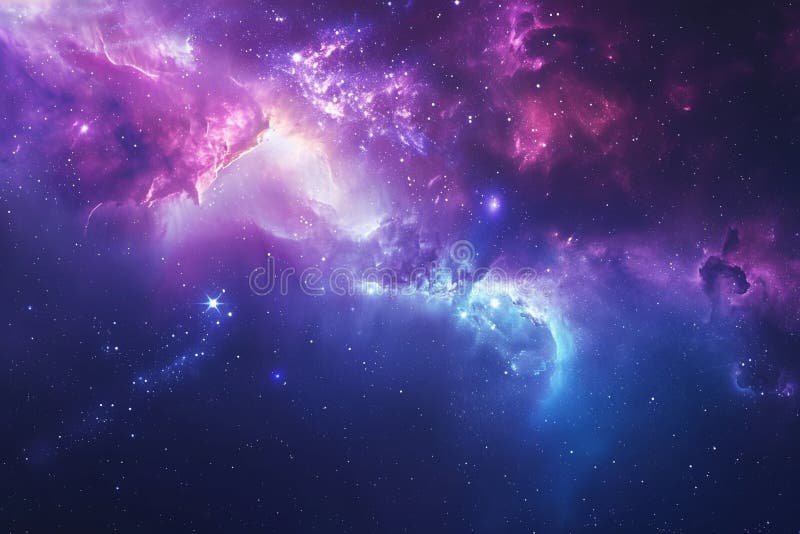 Blue and Purple Galaxy Background Created with Technology Stock ...