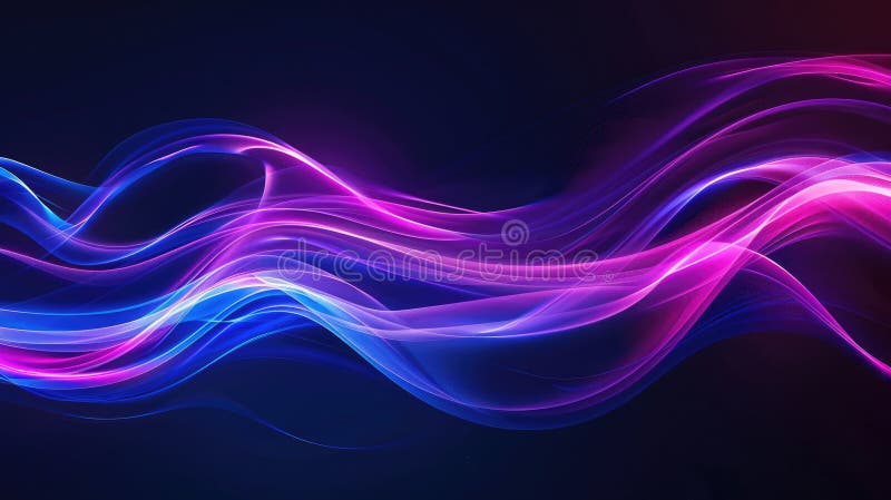 Blue and Purple Glowing Light Curves Against a Dark Background. AIG51A ...
