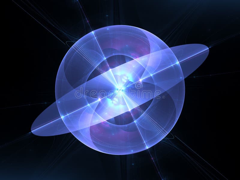 Quantum Fractal Spiral Black and White Effect Stock Illustration ...