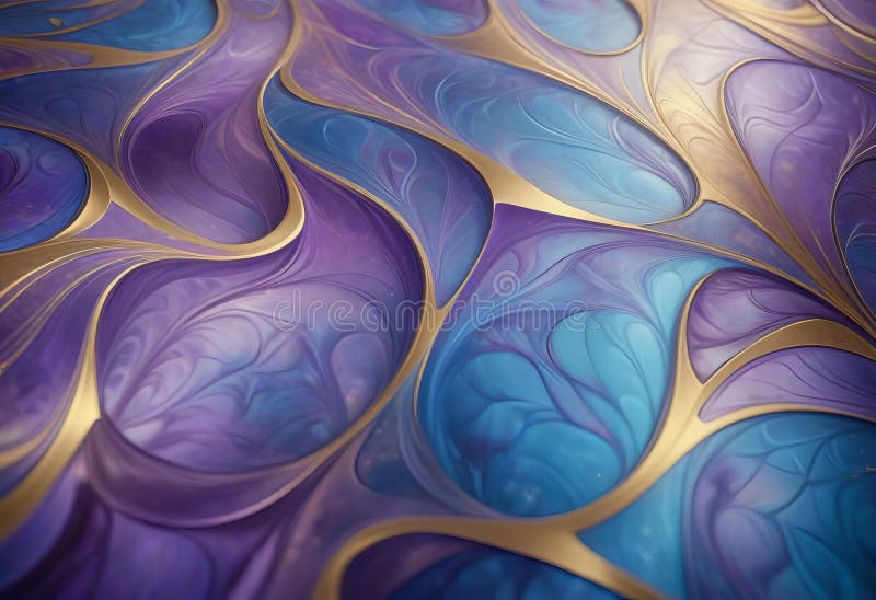 Blue, Purple and Gold Abstract Background Design Template Stock ...