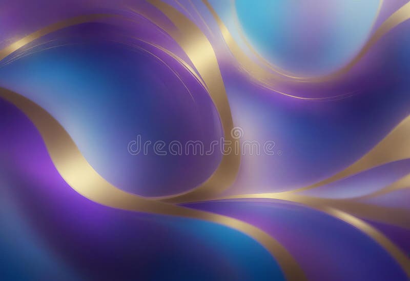 Blue, Purple and Gold Abstract Background Design Template Stock ...