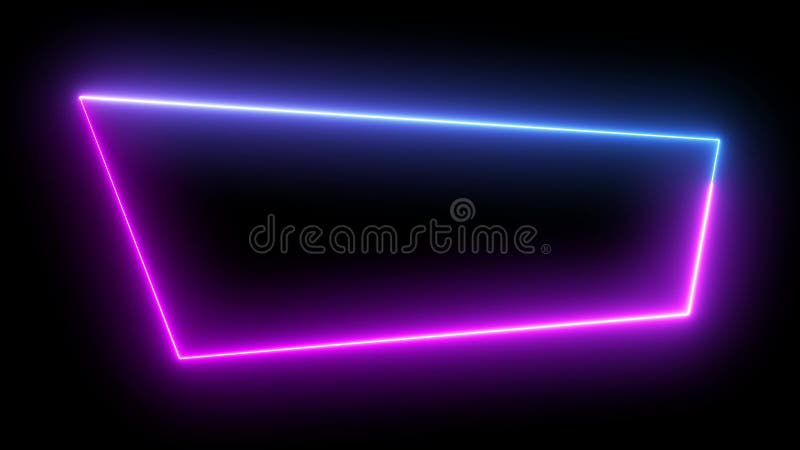 Blue Purple Gradient Neon Rectangle for a Striking Visual Effect. Stock ...