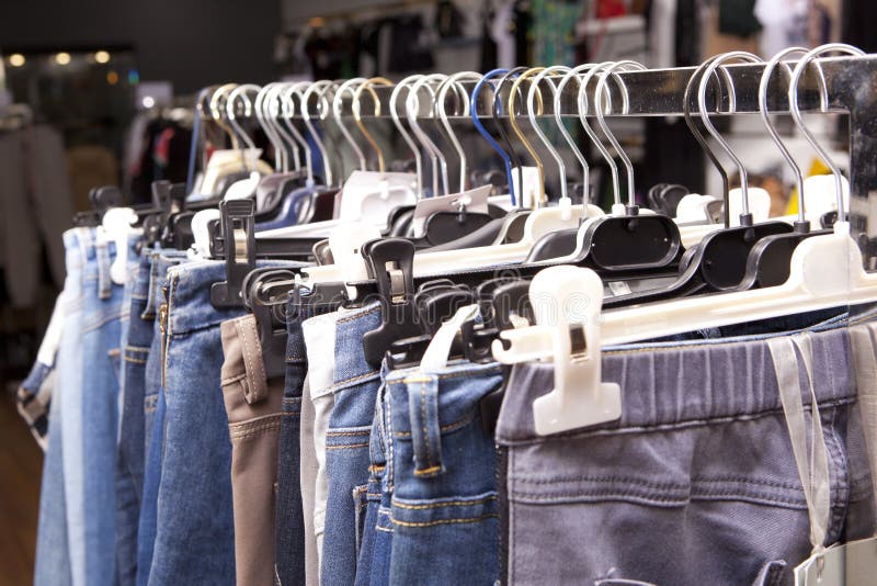 Jeans shop stock image. Image of fabric, clothes, fashion - 30651563