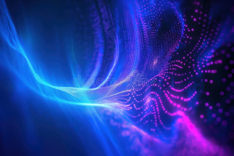 Blue, Purple Light Pattern of Electromagnetic Spectrum. Vibrant Colors ...