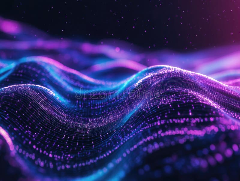 Blue and Purple Light Wave stock photo. Image of abstract - 376237524