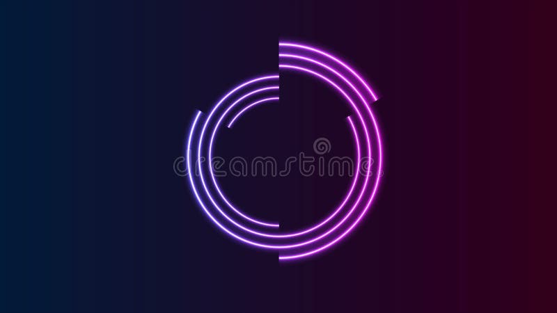 Blue Purple Neon Loading Waiting Circles Video Animation Stock Video ...