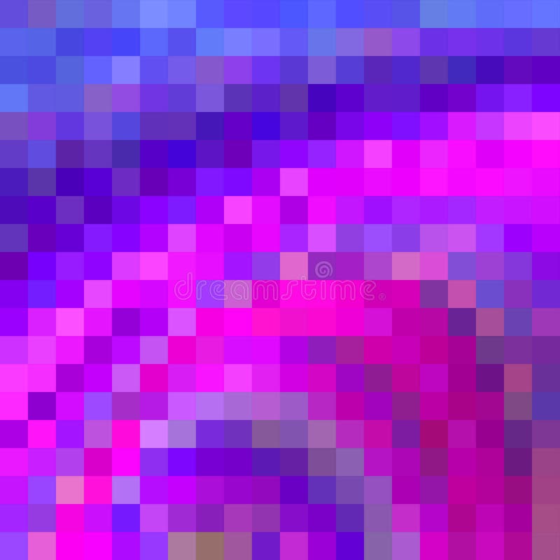 Blue and Purple and Pink Color Square Mosaic Texture in Rectangular ...