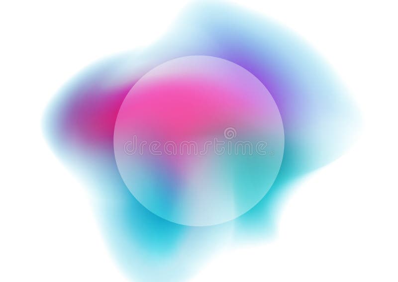 Blue Purple Smooth Liquid Gradient and Glossy Circle Abstract Concept ...
