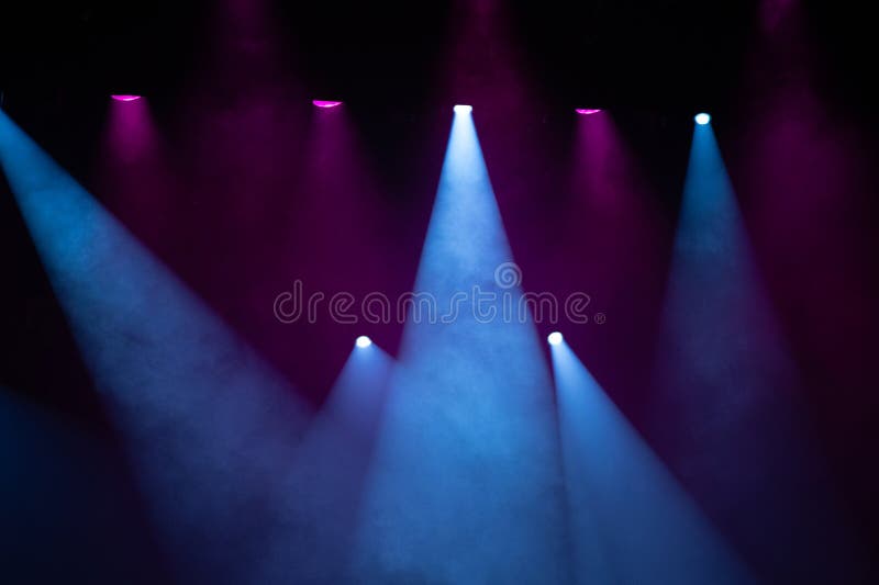 Blue and Purple Stage Lights at a Concert.. Stock Photo - Image of pink ...