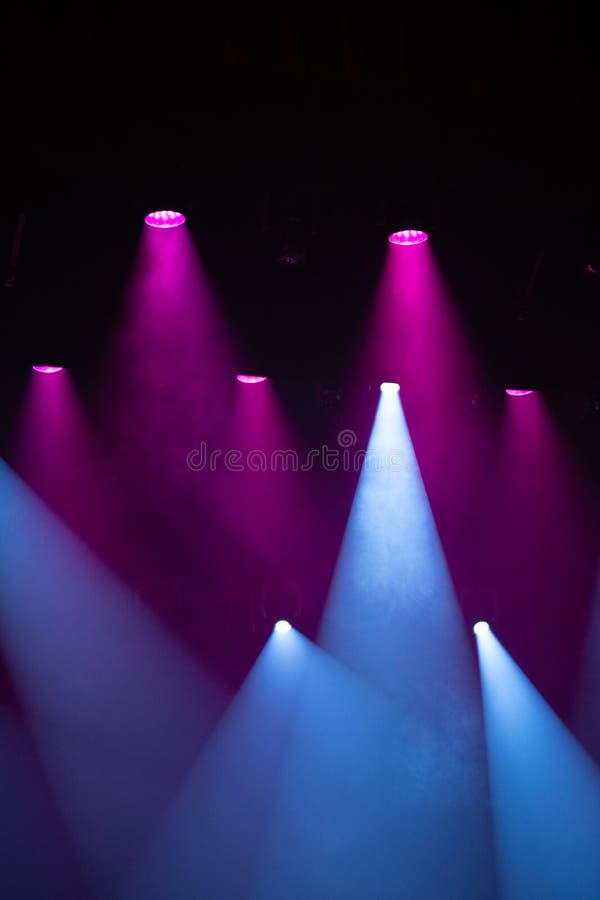 Blue and Purple Stage Lights at a Concert.. Stock Photo - Image of band ...