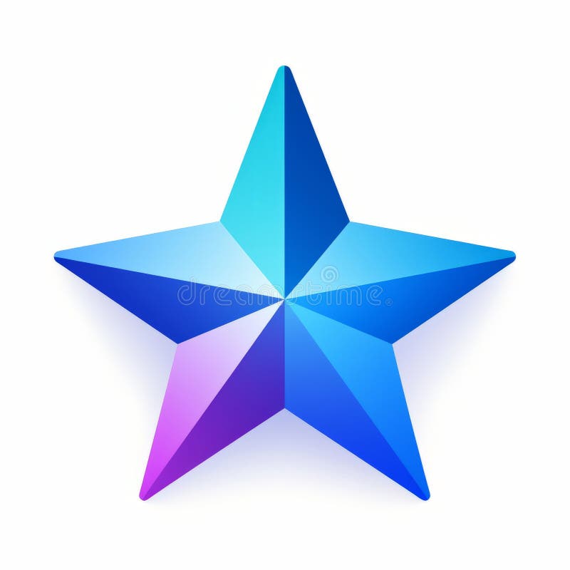 A Blue and Purple Star on a White Background Stock Illustration ...